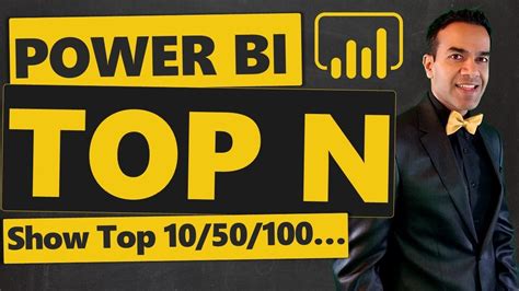 How To Create Power Bi Top N Report Variable N Show Top 1050100 Youtube