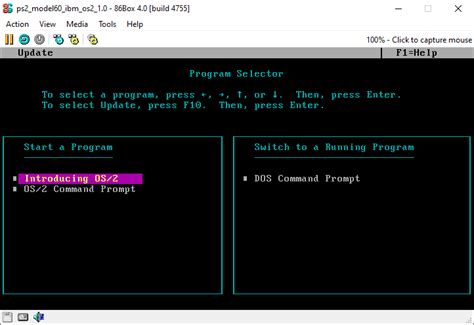 Ibm Os 2 1 0 Installed On Ps 2 Model 60 On 86box Ibm Free Download