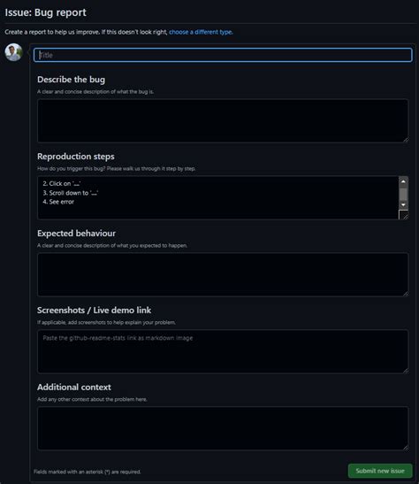 Feature Request Prevent People From Submitting An Empty Github Issue Form Community