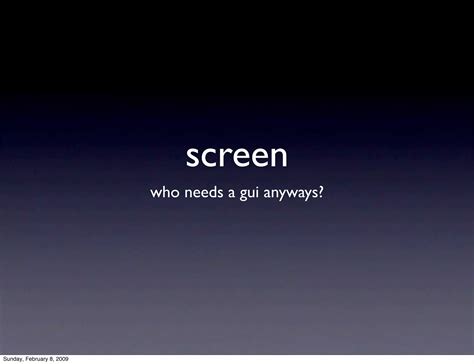 Gnu Screen Ppt