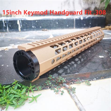 15 Inch Keymod Handguard Rail Free Floating Mount System Lr 308 Rifle Hunting Tan Color Wish