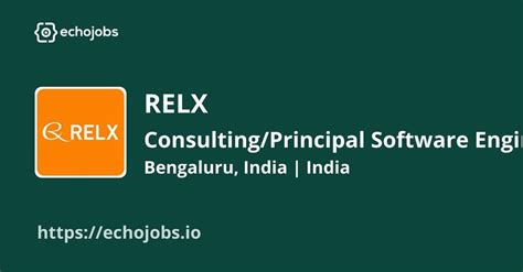 relx is hiring consulting principal software engineer bengaluru