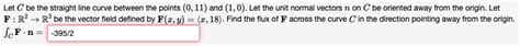 Solved Let C Be The Straight Line Curve Between The Points Chegg