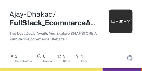 github ajay dhakad fullstack ecommerceapp the best deals awaits you