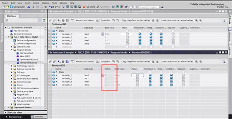 Siemens Tia Portal Optimized And Standard Data Block Access Plc