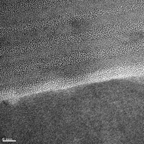 High Resolution Tem Lattice Image Of Sample G 18 Showing Crystalline Si Download Scientific