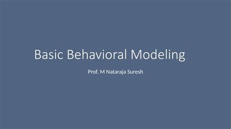 Objectorienteddesignbasic Behavioral Modelingpptx