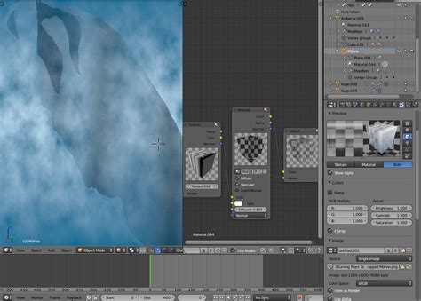 How To Combine Nodes Editor Transparency With Uv Mapped Textures In