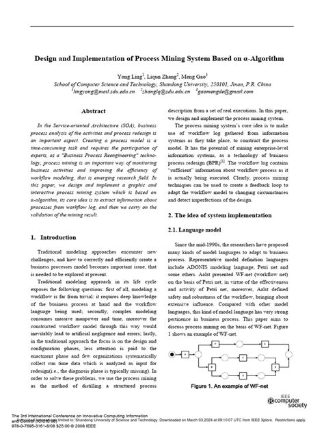Design And Implementation Of Process Mining System Based On A Algorithm