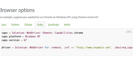 🐛 Bug Documentation For Remote Webdriver Is At Odds With Deprecation Warning · Issue 1366