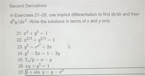 Solved In Exercises 21 28 Use Implicit Differentiation To