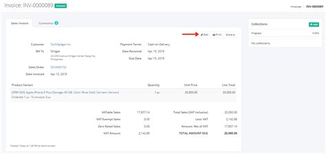 Create Or Edit An Invoice Smarter Sales Inventory Management Zayls