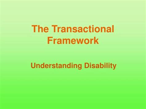 Ppt The Transactional Framework Powerpoint Presentation Free