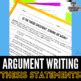 Strong Vs Weak Thesis Statement Worksheet Argumentative Writing Practice No Prep