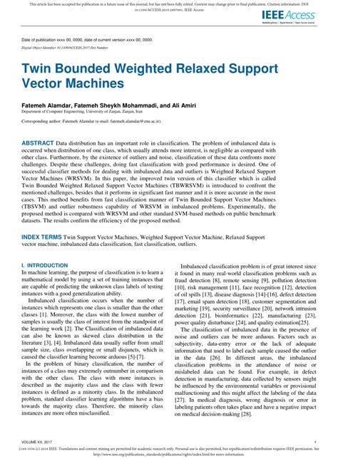 pdf twin bounded weighted relaxed support vector machines
