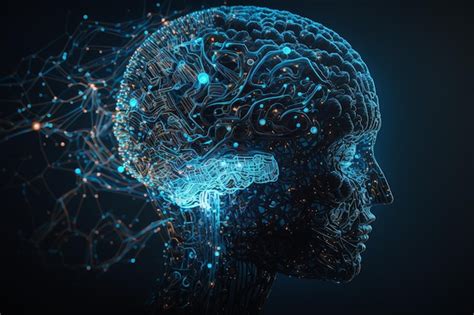 인공지능 신기술 과학 미래 추상적인 인간의 두뇌 Ai 기술 Cpu 중앙처리장치 칩셋 빅데이터 머신러닝과 사이버 마인드 지배