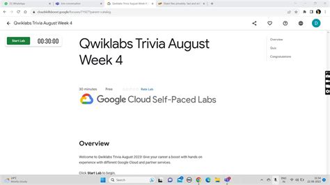 Qwiklabs Trivia August Week 4 Lab Solution Qwiklabs Arcade 2023