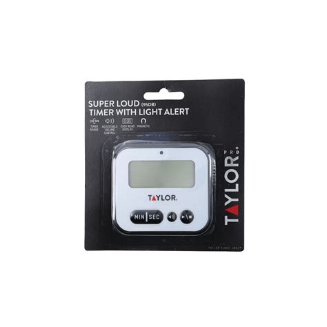 Taylor Pro Super Loud Digital Timer With Light Alert Lifetime Brands Europe
