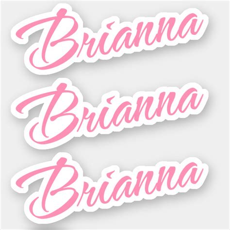 Brianna Name X Sticker Zazzle Name In Cursive Names Lettering