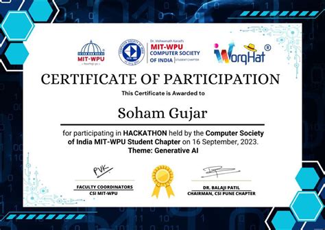 Hackathon Learningexperience Csi Worqhat Techjourney Innovation… Soham Gujar