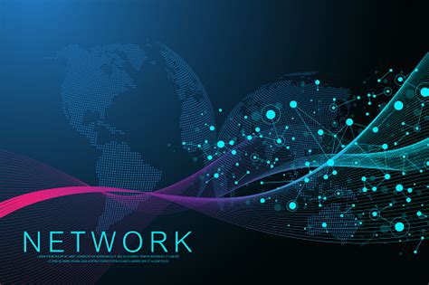 글로벌 네트워크 연결 개념 글로벌 비즈니스에서 소셜 네트워크 통신 빅 데이터 시각화 인터넷 기술 벡터 일러스트레이션 0명에 대한 스톡 벡터 아트 및 기타 이미지 Istock