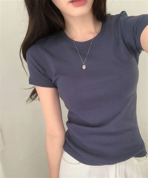 라뷰마켓 라운드ver 일년내내 kg 라운드넥 부드러운 면 슬림 반팔티 color 슬림핏면티 면반팔티 슬림면티 기본면반팔티 면반팔 여름반팔