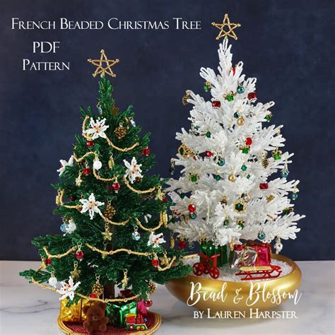 French Beaded Christmas Tree Pattern Wire And Seed Bead Holiday Project Pdf Pattern Etsy