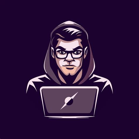 Flat Icon Of A Coder 51596233 Vector Art At Vecteezy