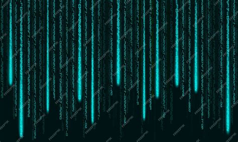 Premium Vector Digital Code Background Matrix Style Program Random Falling Numbers