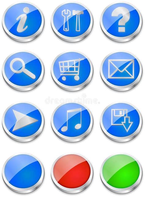Glossy Gel Web Buttons Stock Vector Illustration Of Push 13019424