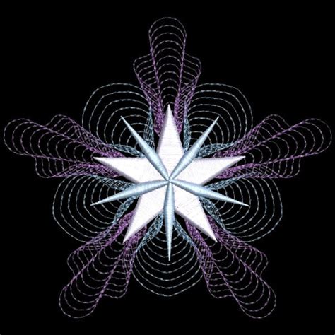 Ripple Stars 6inch 12 Machine Embroidery Designs Instant Download
