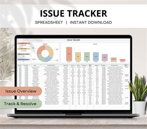 Issue Tracker Spreadsheet Issue Log Template Concern Tracker Issue