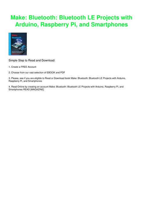 Ppt Downloadpdf Make Bluetooth Bluetooth Le Projects With Arduino