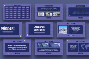 Free Jeopardy Game Template PowerPoint Google Slides Theme