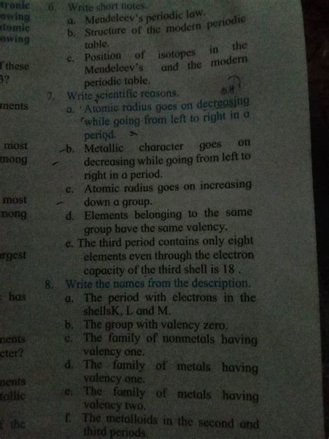 Mendeleevs And The Modern Periodic Table Pe Scientific Reasons Filo
