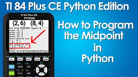 How To Program The Midpoint Formula In Python Youtube