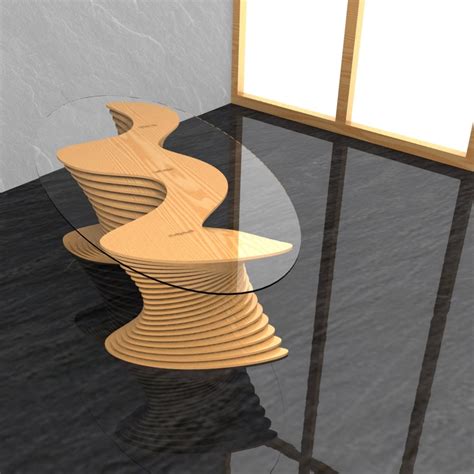 Curved Parametric Table Etsy