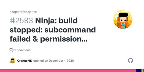 Ninja Build Stopped Subcommand Failed And Permission Denied Macos · Issue 2583 · Aseprite