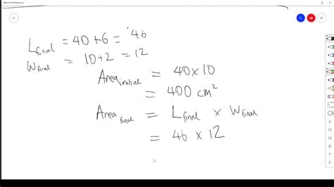 SOLVED The Length Of A Rectangle Is Increasing At A Rate Of Cm S And Its Width Is Increasing