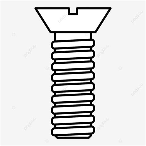 Bolt Outline Clipart Png Images Metal Bolt Icon Outline Vector
