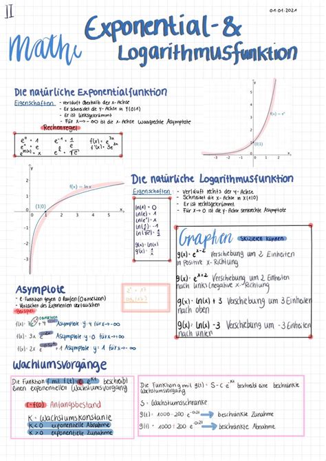 Exponential And Logarithmusfunktionen