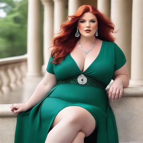 Captivating Curves Emerald Eyed Redhead