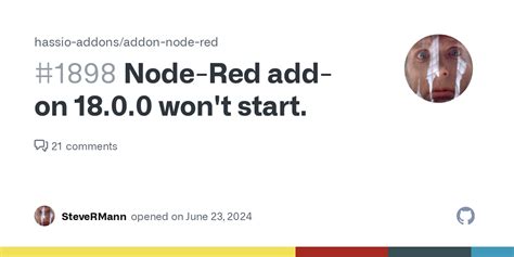 Node Red Add On 1800 Wont Start · Issue 1898 · Hassio Addonsaddon