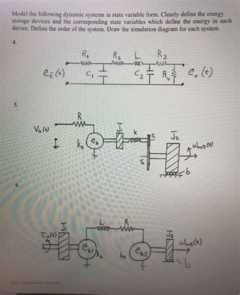 Solved Model The Following Dynamic Systems In State Variable