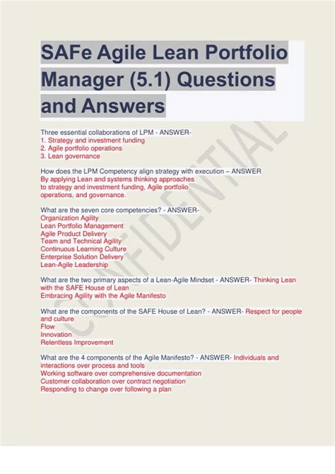 Safe Agile Lean Portfolio Manager 5 1 Questions And Answers Safe Agile 5 1 Stuvia Us