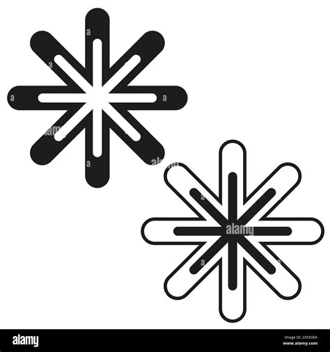Abstract Asterisk Symbols Geometric Star Icons Graphic Design