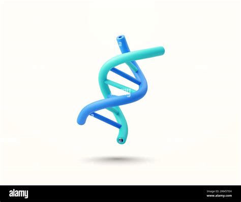 3d Gene Dna Icon Chromosome Model Minimal Style Isolated On White