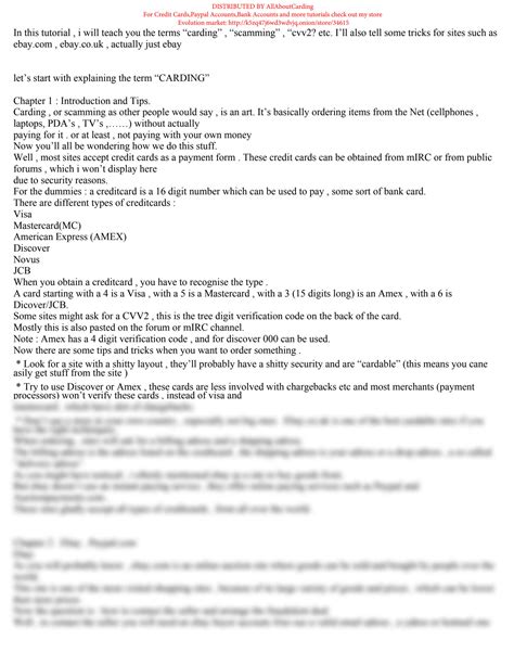 Solution Basic Carding Tutorial 1 Studypool