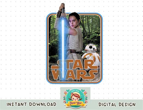 Star Wars Rey BB 8 Episode 7 Poster Sticker Png Inspire Uplift