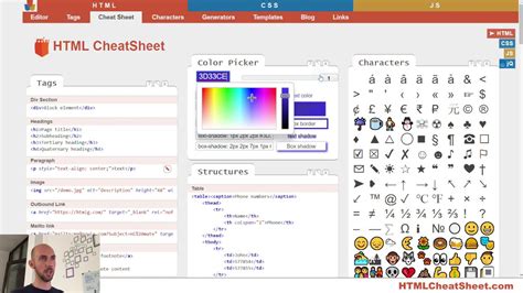Html Cheat Sheet How To Use Youtube